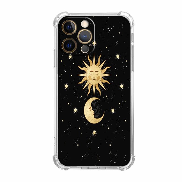 Sun Moon Stars Case for iPhone 11 Pro,Aesthetic Art Design Pattern Soft ...