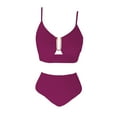 Red Swim Suits for Women 2025 2 Piece Bikini Set U Wire Cutout Swimsuit ...