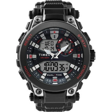 Timex Men's DGTL Analog-Digital 50mm Black Watch, Resin Strap - Walmart.com