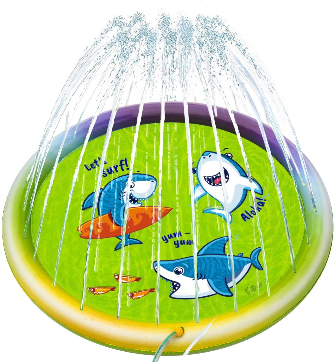DecorX Kids Splash Pad, Sprinkler Pad, Outdoor Sprinkler Pool for ...