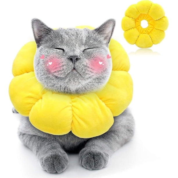 Collar para gatos, collar ajustable, collar suave con diseño de girasol ...