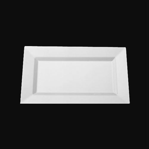 Exquisite 7.5 Inch. White Rectangular Premium Plastic Plates - 40 Count ...