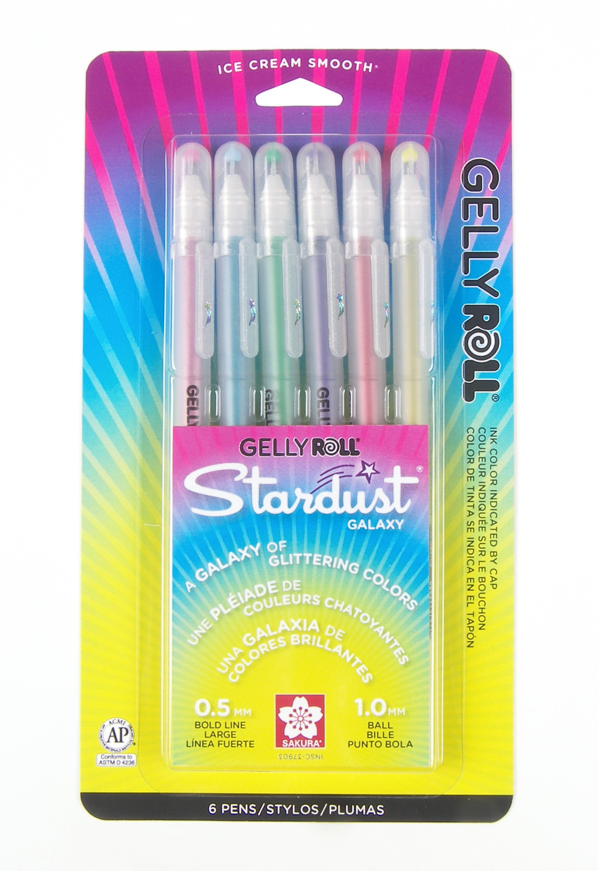 Sakura Gelly Roll Stardust Gel Pen Set, 6-Colors, Galaxy - Walmart.com