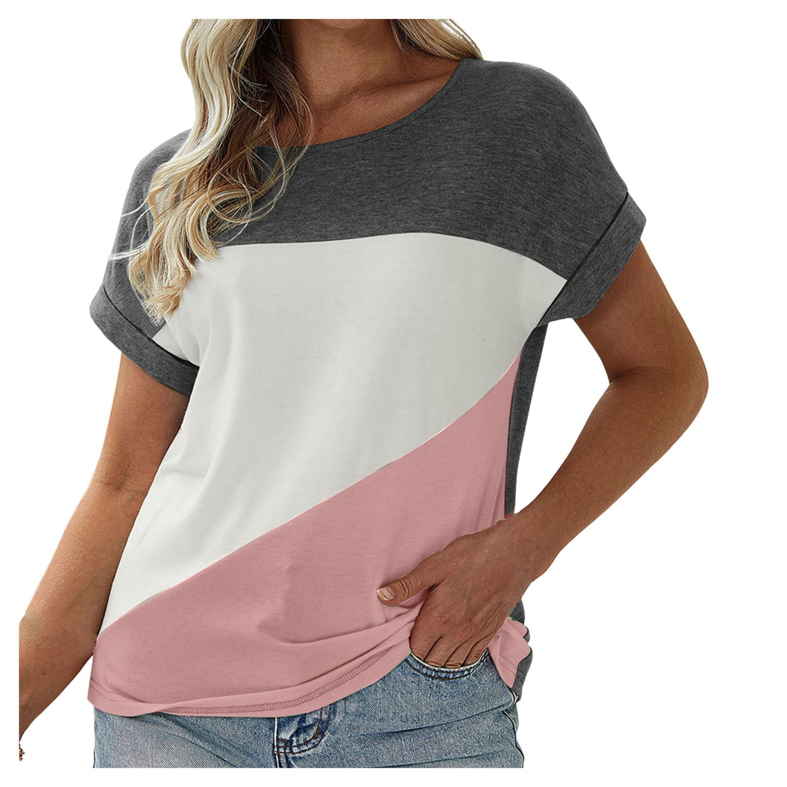 Click here for Tsadfhji Womens Long Sleeve Tops Plus Size Contras... prices