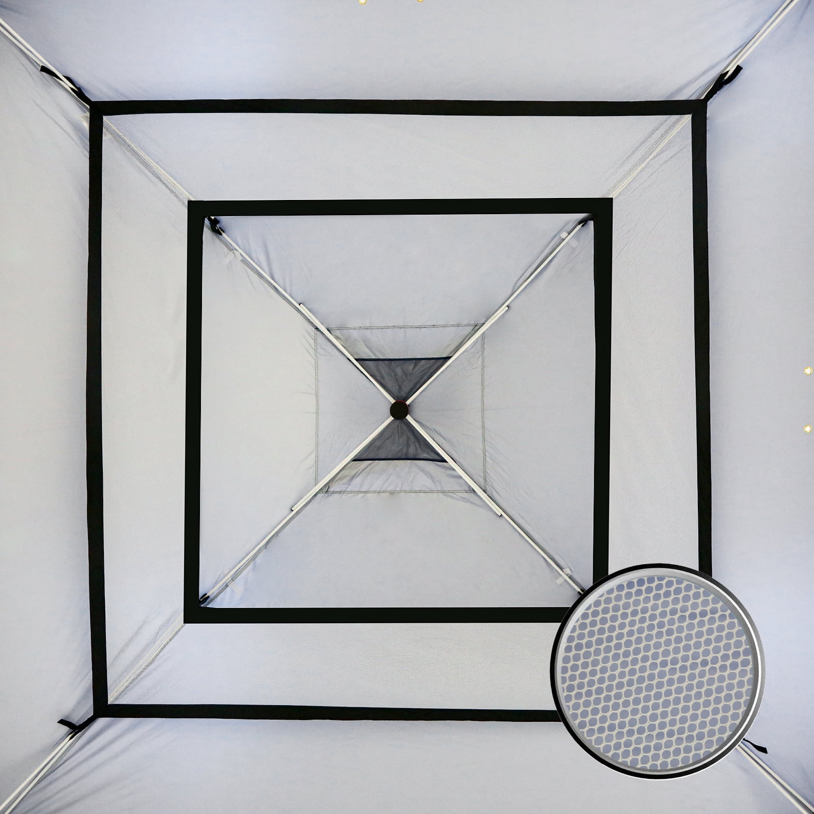 EAGLE PEAK 10x10 Pop up Canopy Tent Mesh Shelf, Universal Gear Loft ...