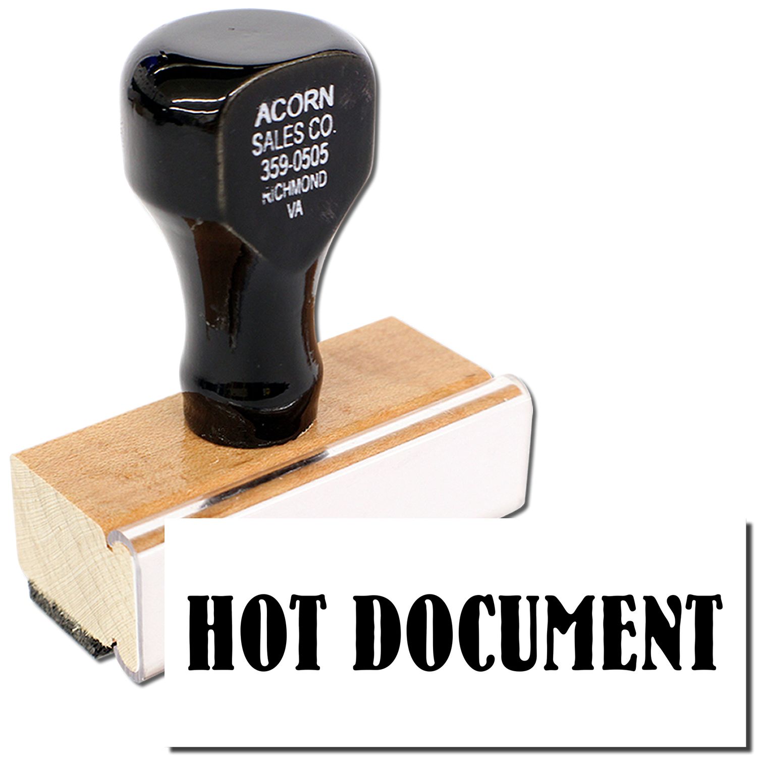 Hot Document Rubber Stamp, Wooden Handle Rubber Stamp, Laser Engraved ...