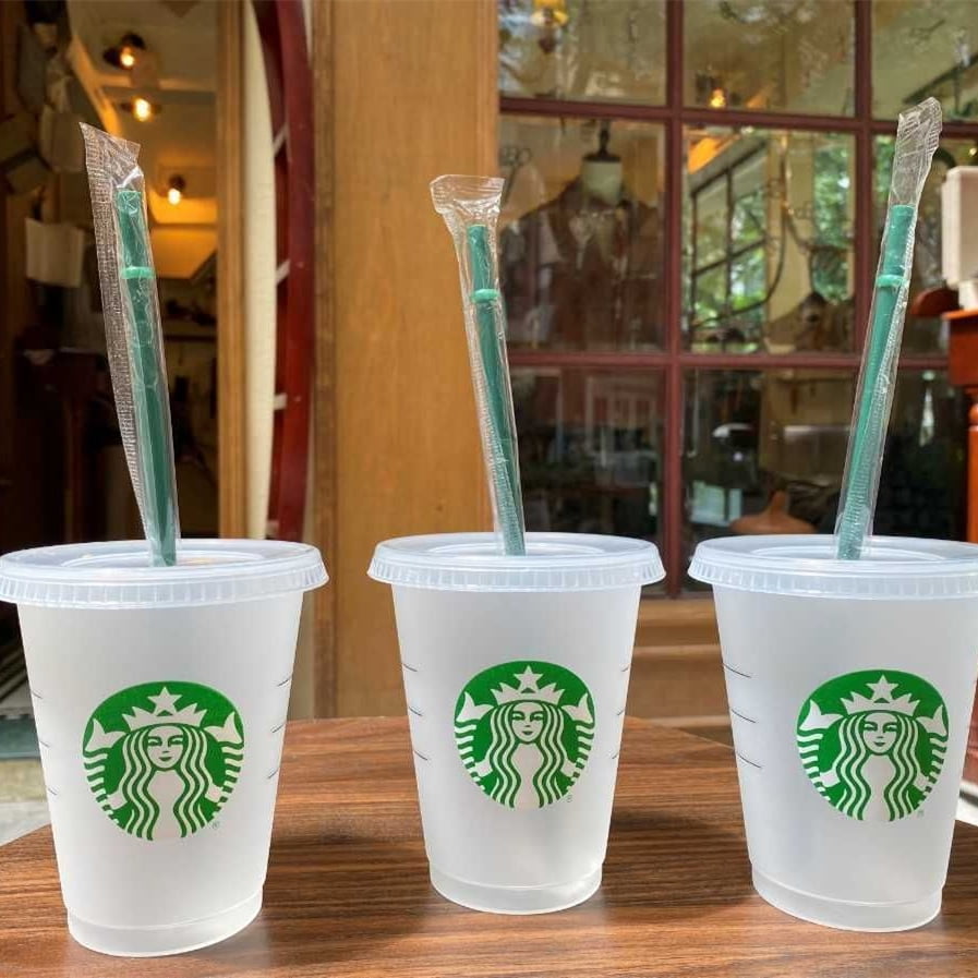Buy Starbucks 16oz/473ml Plastic Tumbler Reusable Clear Drinking Flat ...