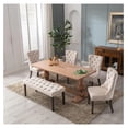 Button-Tufted Ottoman , Upholstered Bedroom Benches Footrest Stool ...
