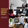 Adjustable DJ Laptop Stand with Two-Tier Storage Shelf – Portable Table ...