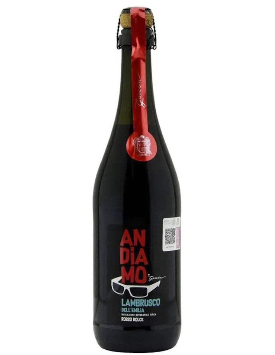 Pack de 4 Vino Espumoso Andiamo único Lambrusco Rosso 750 ml | Bodega Aurrera en línea
