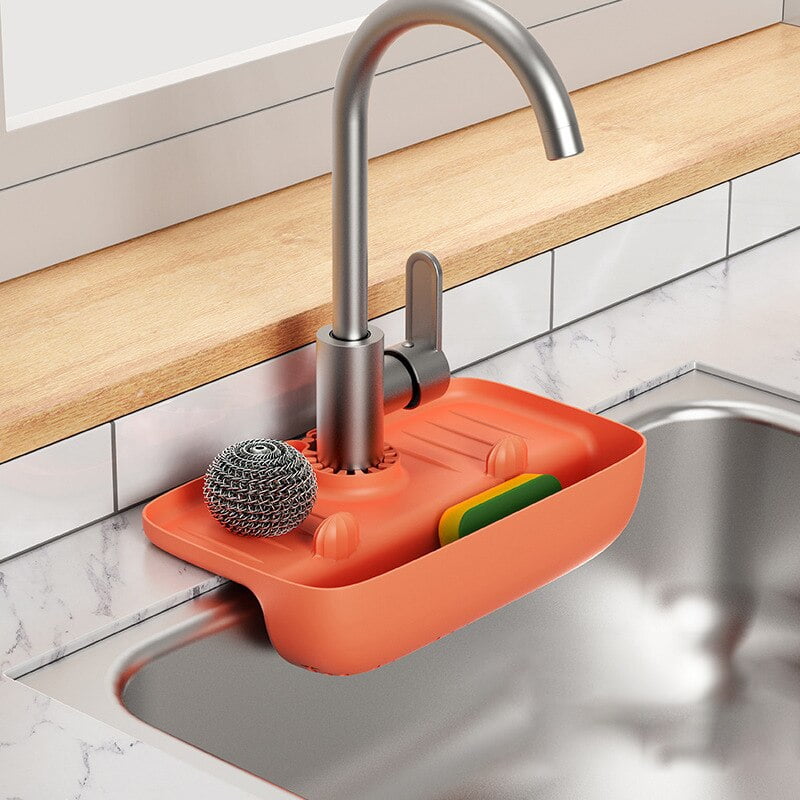 Faucet Drainer Rack Non-slip Countertop Mat Kitchen Wipe Sponge Wipe ...