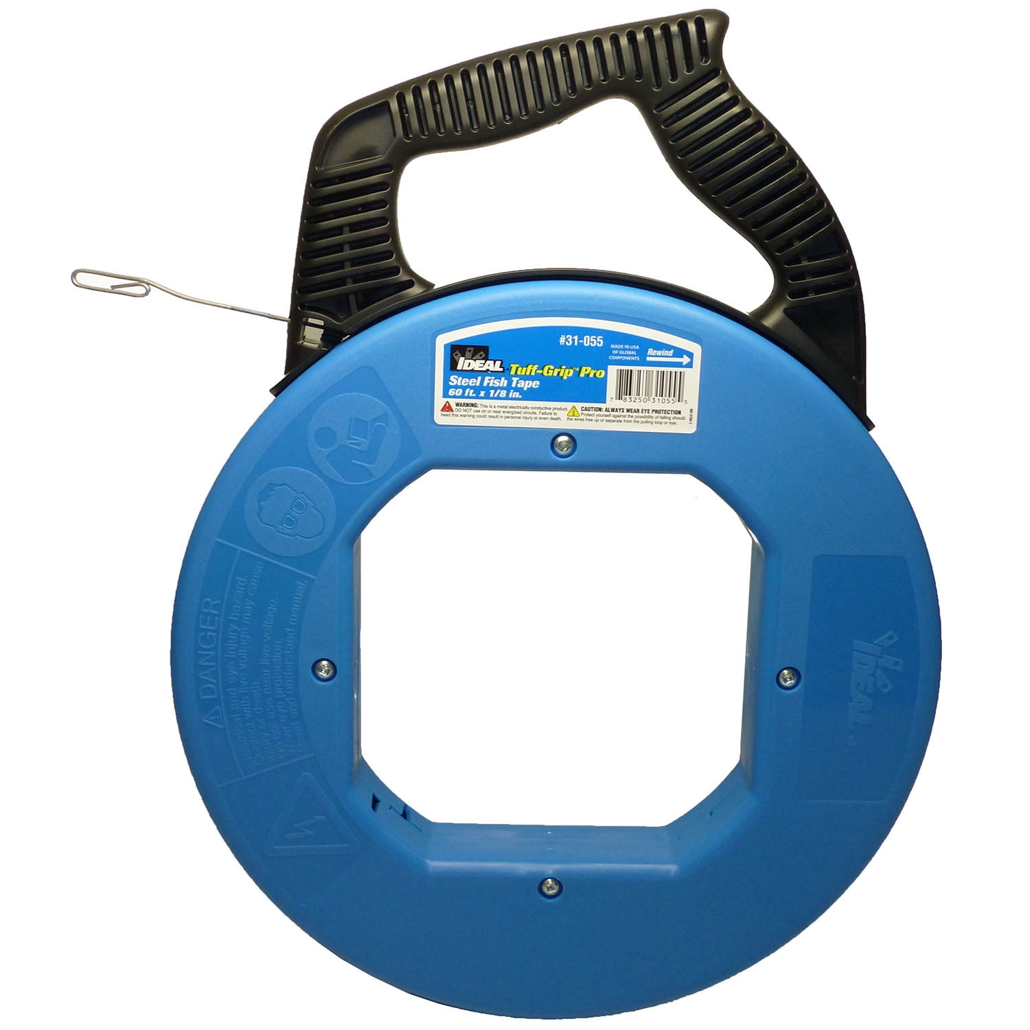 Ideal Industries 31-056 120' Ft Blue/Black Blued-Steel Fish Tape - Walmart.com