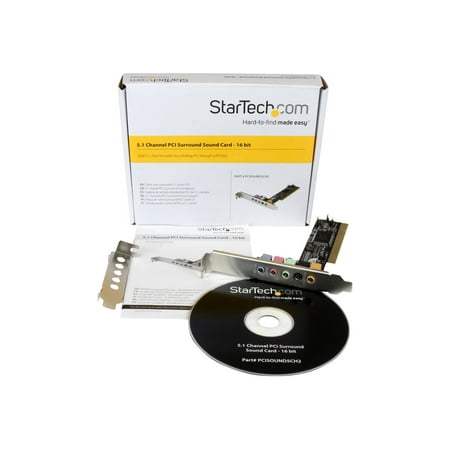 StarTech.com 5.1 Channel PCI Surround Sound Card Adapter - Sound card ...