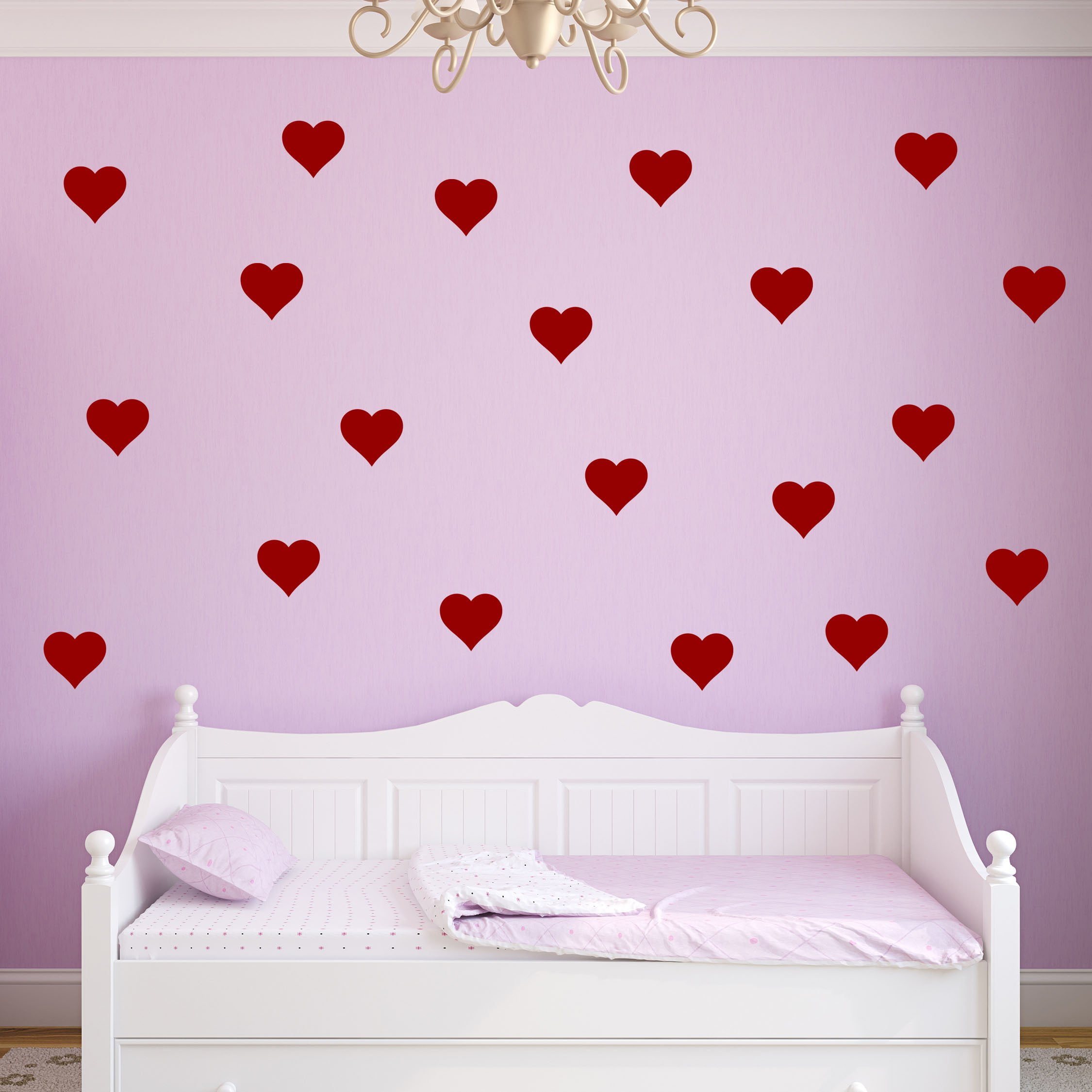 VWAQ Hearts Decals for Wall - Pack of 20 Vinyl Stickers - Walmart.com