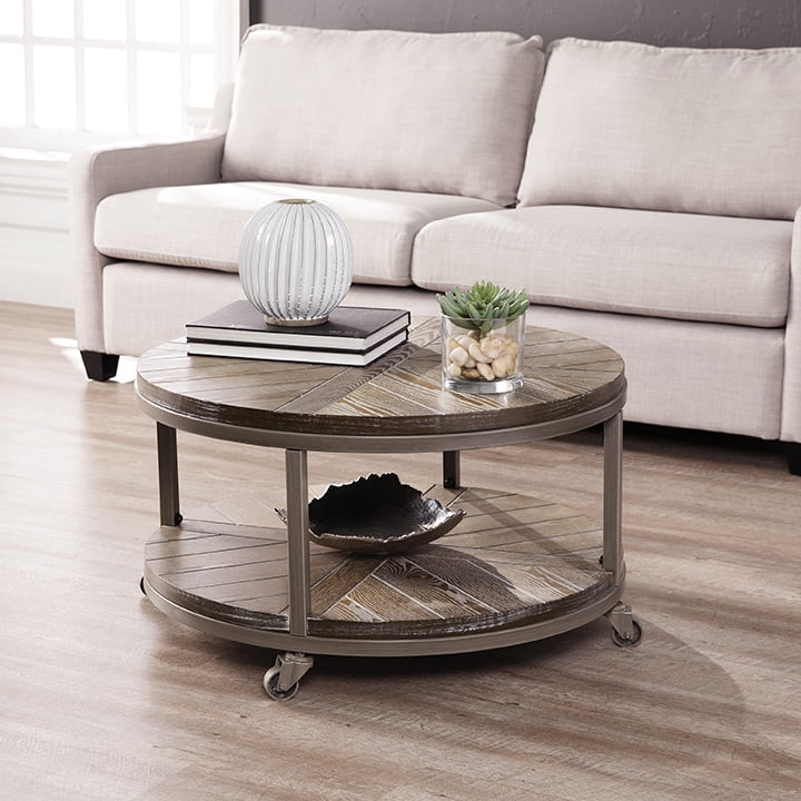 Archlyn Urban Industrial Round Cocktail Table - Walmart.com