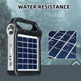 6V 2W Solar Power Station with Power Bank, FM Radio, LED Flashlight, 4 ...