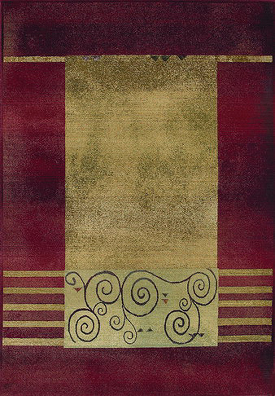 Sphinx Generations Area Rug 213R1 Red Border Swirls 2' 3" x 7' 6 ...