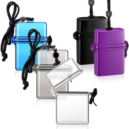 5 Pieces Waterproof ID Card Badge Holder Floating Sports Case Locker ...