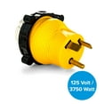 Camco PowerGrip Camper/RV Locking Adapter | 30-Amp to 50-Amp, 50-Amp ...