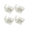 30 Pieces White Plastic Buckle Connectors for LED Strip Light Accessory ...