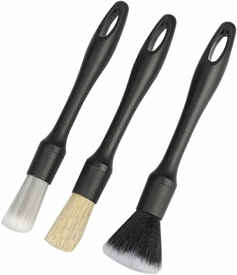 3 Pieces/Set Auto Detailing Brush Professional Universal Handheld ...