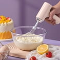 Pink Pink Electric Hand Mixer Cordless Portable Three Speed Dough ...