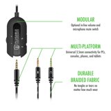 Plugable Performance Onyx Gaming Headset with Retractable Microphone ...