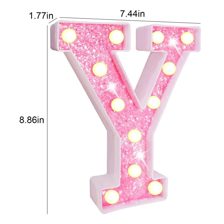 The Letter Y In Glitter