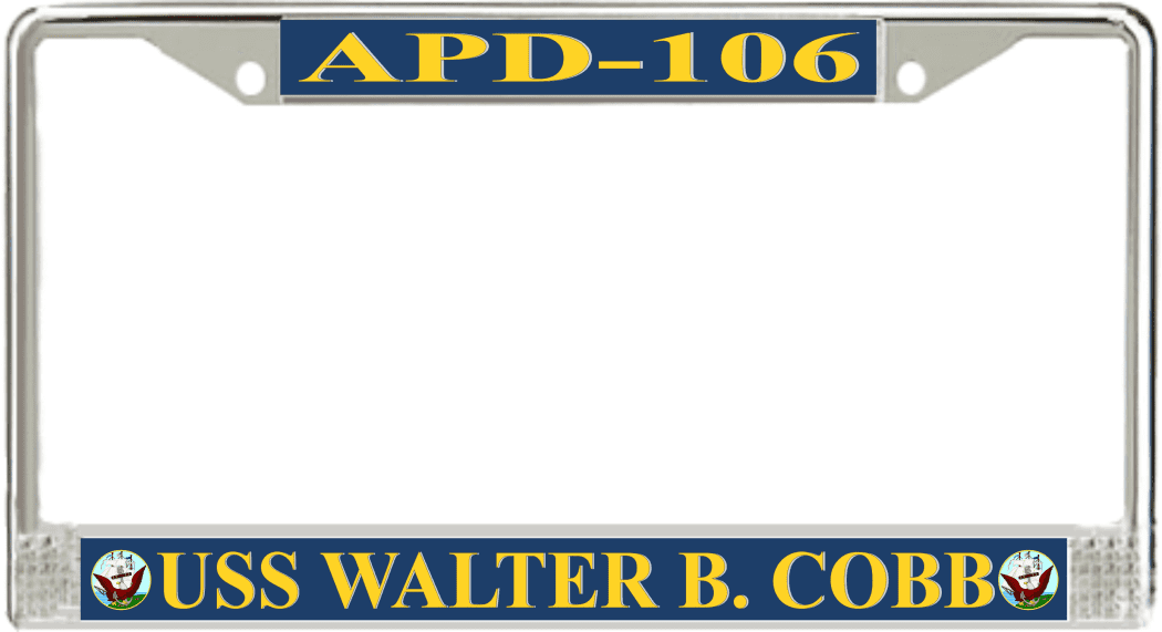 USS Walter B. Cobb APD-106 License Plate Frame - Walmart.com