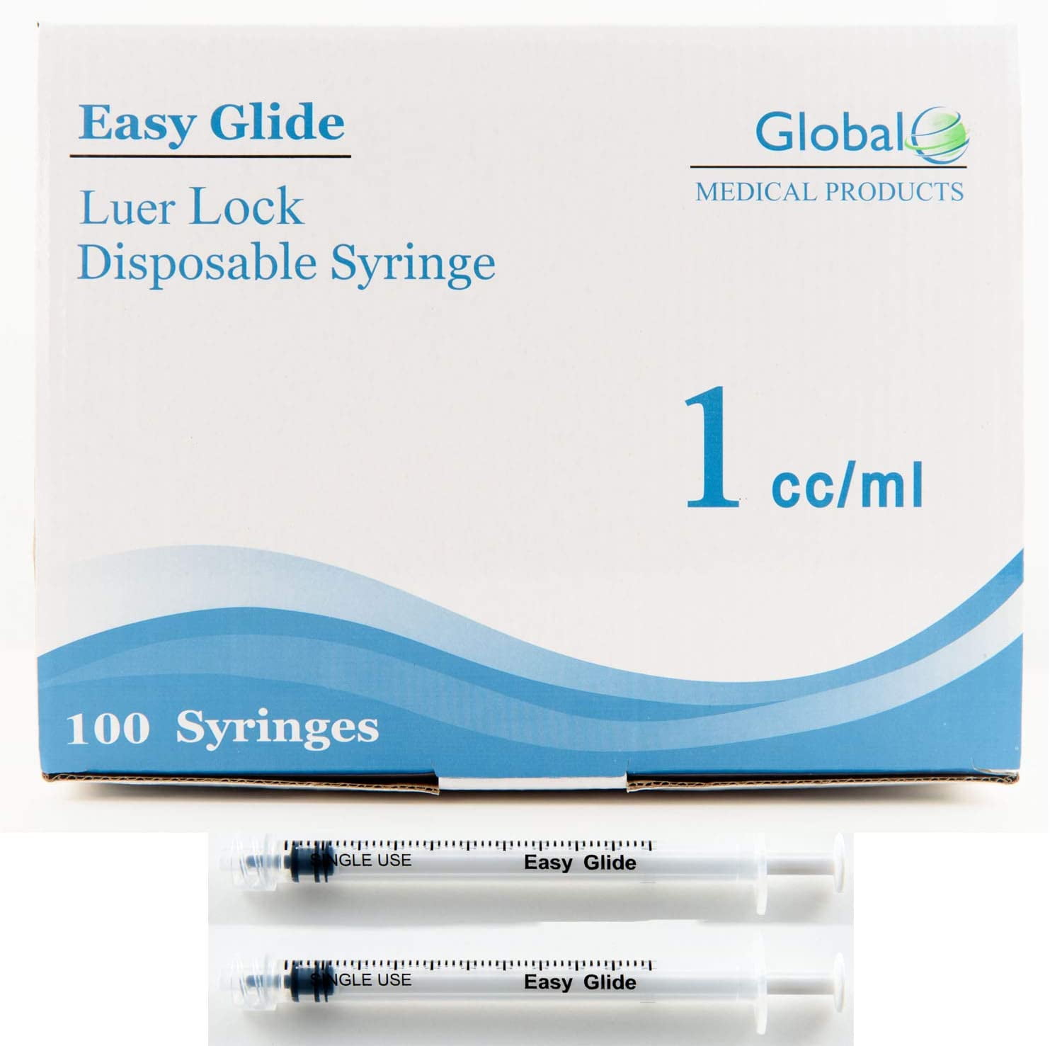 Buy 1ML Syringe Only with Luer Lock Tip - 50 Syringes Without a Needle ...