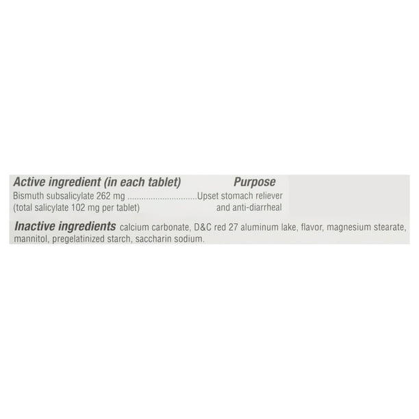 Major Bismuth Subsalicylate 262 mg Upset Stomach Reliever ...