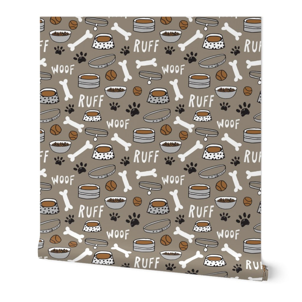 Paw Print And Dog Bone Background