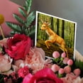 3drose, Deer in the Forest Leaping, 6 Greeting Cards with Envelopes ...