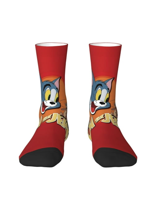 Tom And Jerry Animigos 360 Cartoon Character Odd Casual Crew Socks for ...