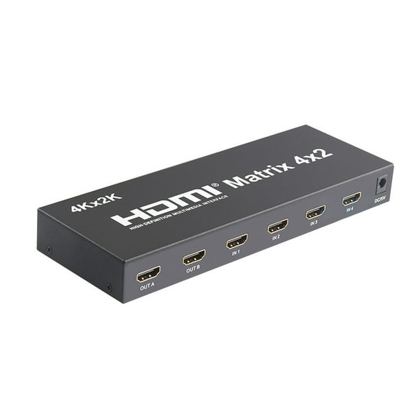 axGear 4x2 HDMI True Matrix Switch Splitter Selector Remote Control 3D ...