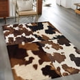 Area Rug 3x5ft Vintage Abstract Cowhide Speckles Area Rugs Washable Low ...