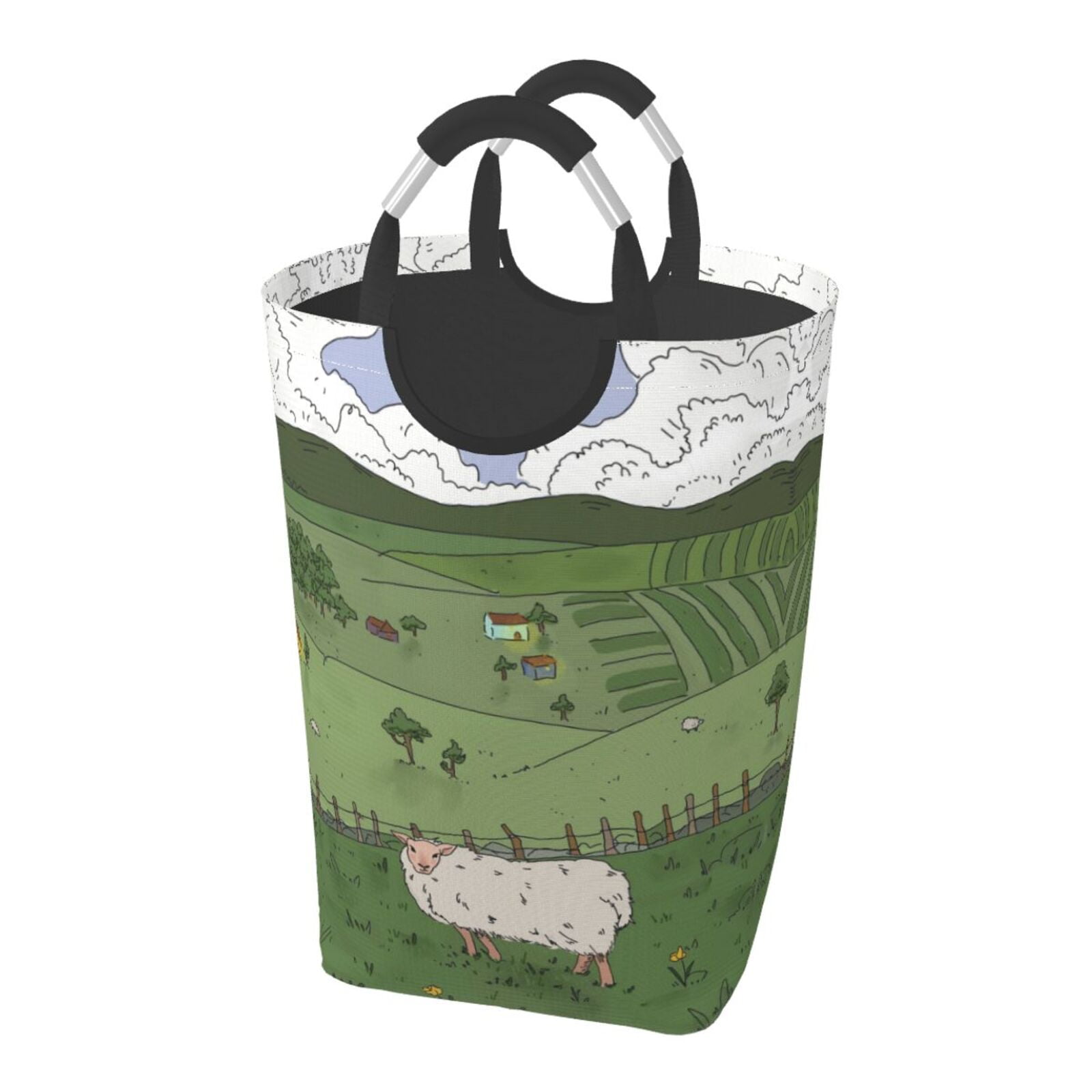 XMXY Illustration of a Ram in the Meadow Rectangular Laundry Basket ...