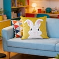 Easter Pillow Cover Decor, Simple Series Rabbit Printed Sofa Cushion ...