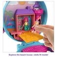 Polly Pocket Dolphin Beach Compact Playset with Mermaid Inside Seashell ...