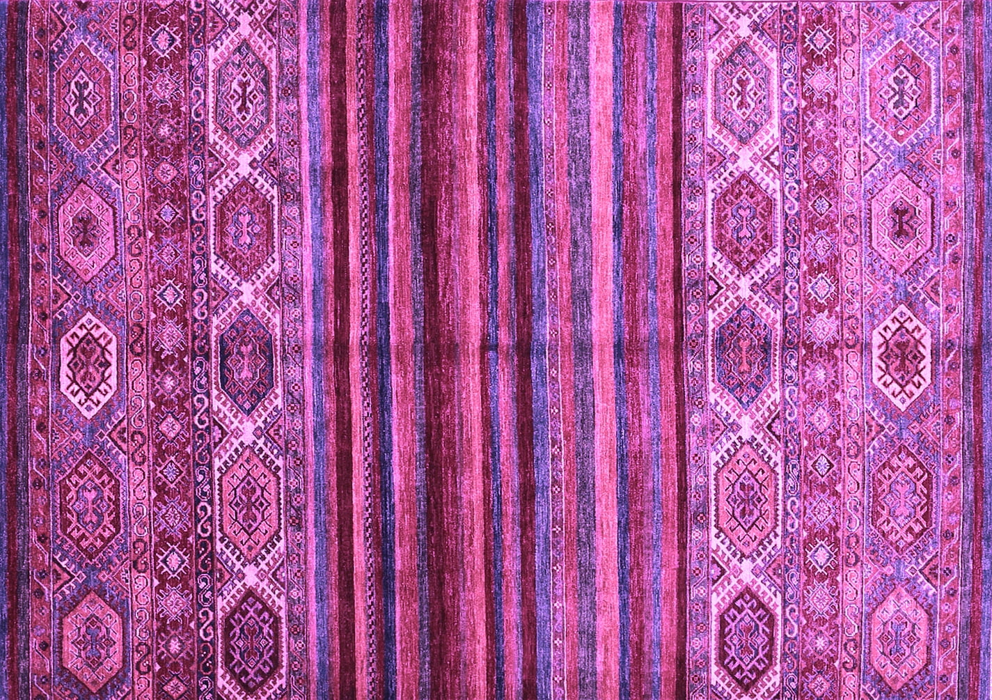 Ahgly Company Indoor Rectangle Oriental Purple Traditional Area Rugs, 8 ...
