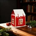 Enchanted Christmas Cottage Gift Box House Shaped Gift Boxes a Wreath ...