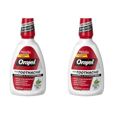 Orajel - 2 Pack Antiseptic Rinse for All Mouth Sores, Killing Bacteria ...