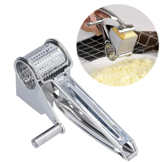 Delaman Rotary Cheese Grater Stainless Steel Manual Handheld Shredder ...