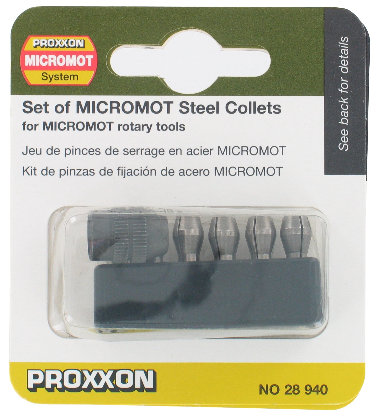 Proxxon 28940 6 Count Micromot Steel Collet Set - Walmart.com