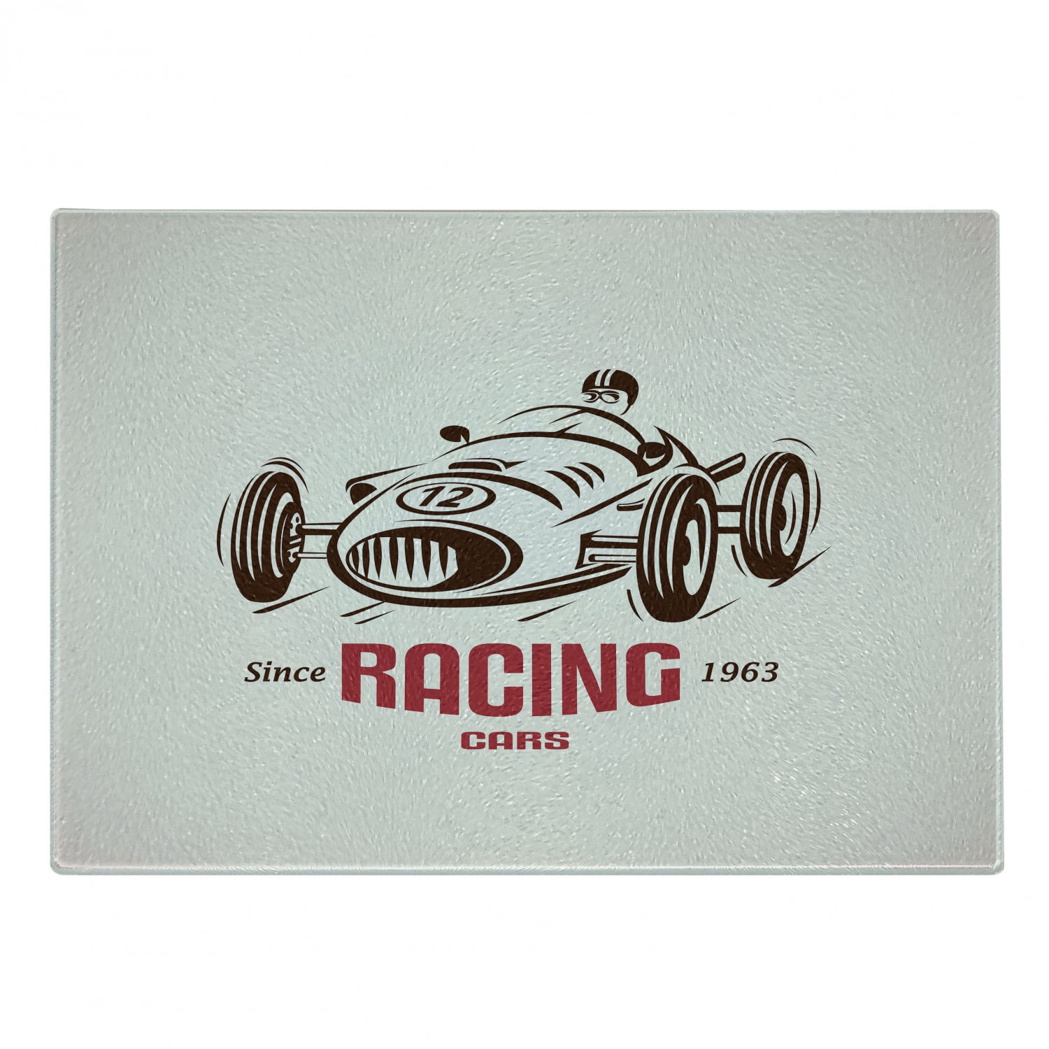 Cars Cutting Board, Retro Style Race Car Emblem Formula Automobile ...