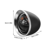 UEETEK Small Compass for Car Black ABS Acrylic 1Pcs 2.4x2.4x2.2in ...