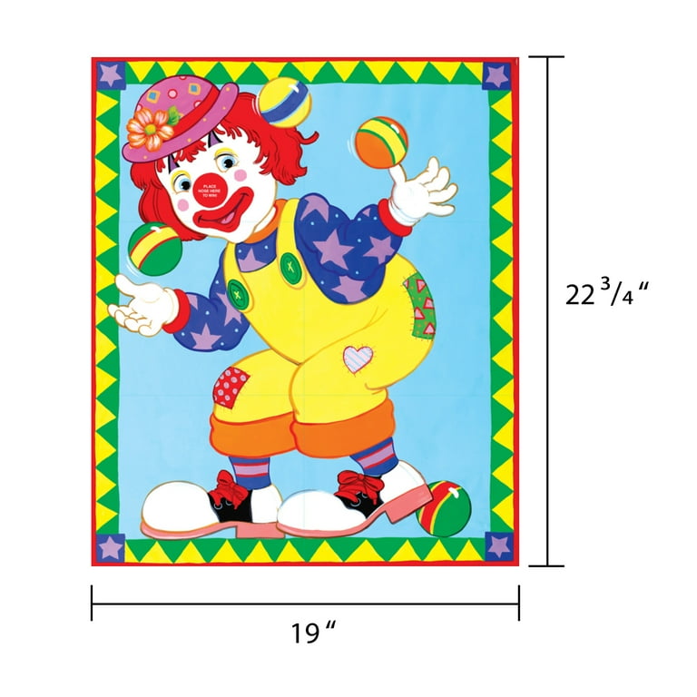 Pin The Nose On The Clown Game Free Printable Printable Birthday