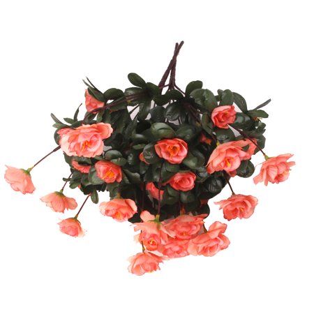 2 x Artificial False Azalea 18 Head Flowers Home Decoration Dark ...