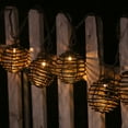 Rattan Solar Lantern, 10 LED Patio String Lights for Garden, Yard ...