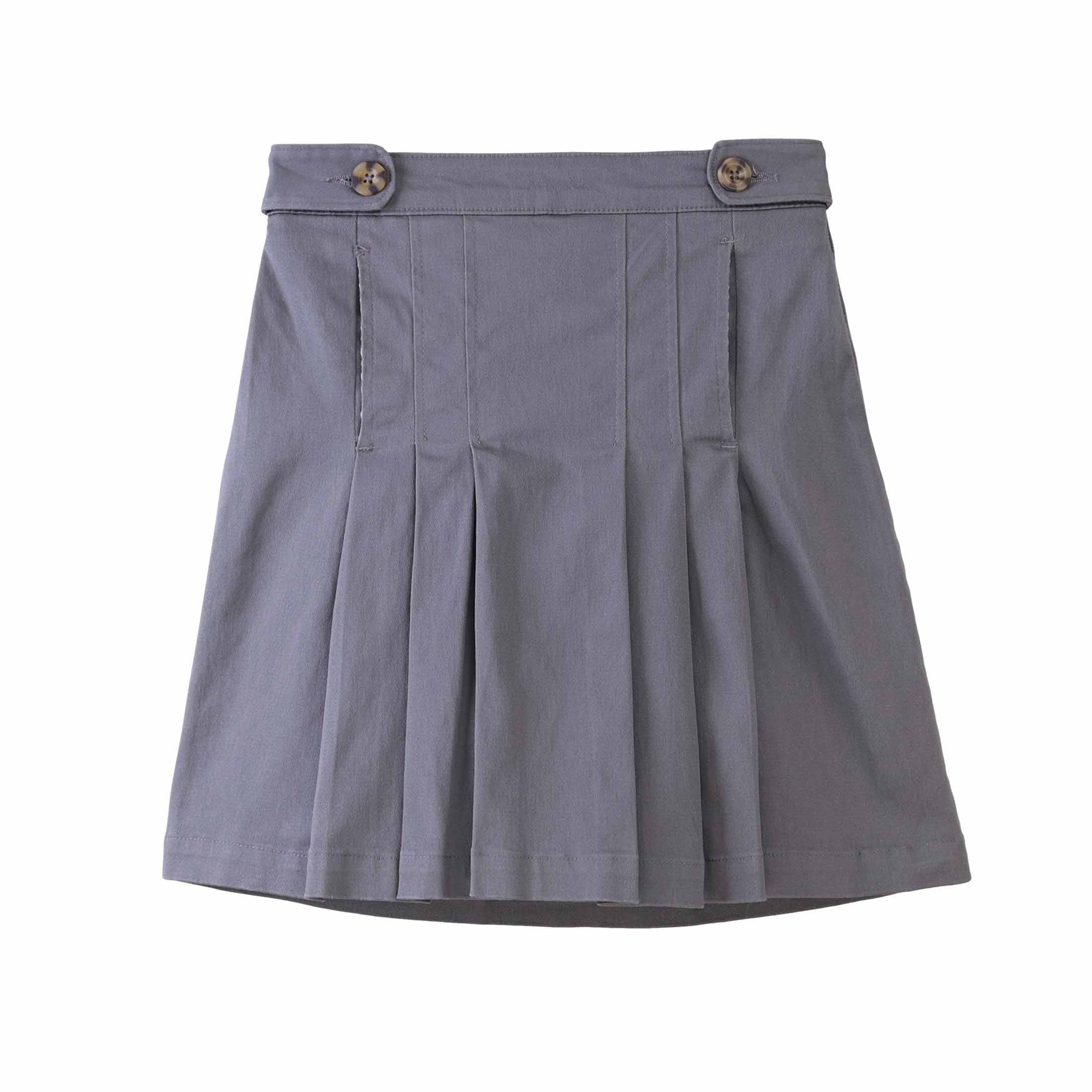 Bienzoe Girl's Cotton Stretch Elastic School Uniform Pleated Skirt S ...